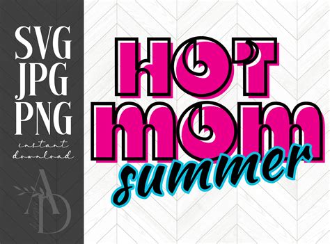 Hot Mom Summer Vibes Design Graphic By ADDesign Creative Fabrica