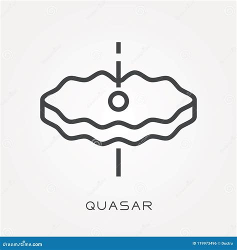 Linear Quasar Icon From Astronomy Outline Collection Thin Line Quasar Vector Isolated On White