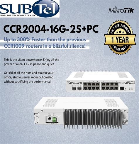 Ccr2004 16g 2s Pc Mikrotik Cloud Core Router With Sfp Passive Cooling Computers And Tech Parts