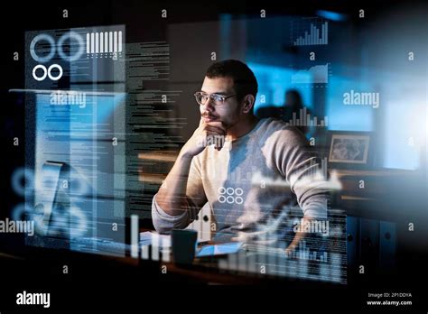 There Are No Bugs In This Code Cropped Shot Of A Male Computer Programmer Working On New Code