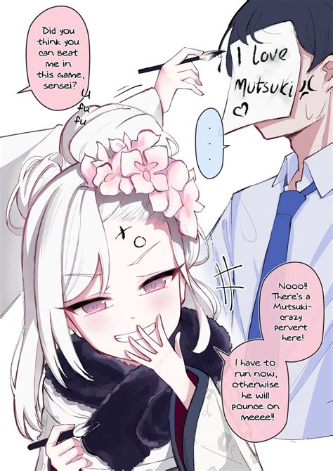 Sensei Mutsuki And Mutsuki Blue Archive Drawn By Clover Dot Clov Erd Danbooru