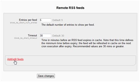 Adding A Remote Rss Feed Block In Moodle Inmotion Hosting