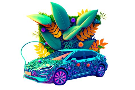 3d Electric Car Illustration Ai Generated 32544381 Png