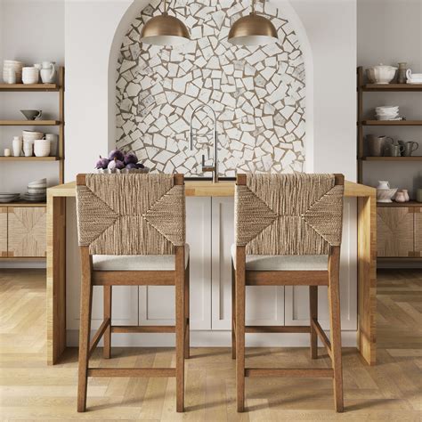 Beacon Bohemian Counter Height Bar Stool With Back Nathan James