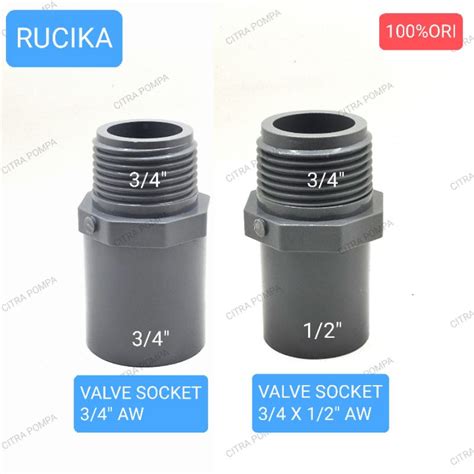Jual Rucika Sdl 3 4 Aw Valve Socket 3 4 Sock Drat Luar 3 4 3 4 X 1 2 Aw Sdl 3 4 Aw