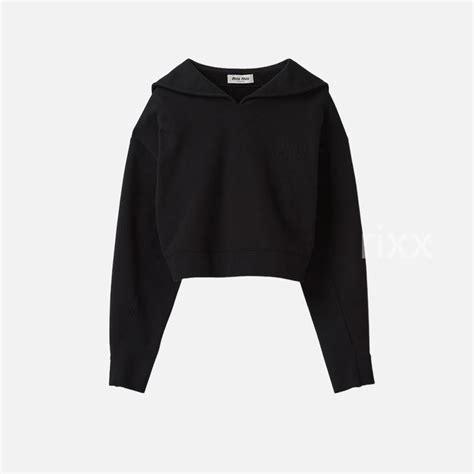 미우미우 코튼 플리스 스웻셔츠 2404250153 Giks 직스