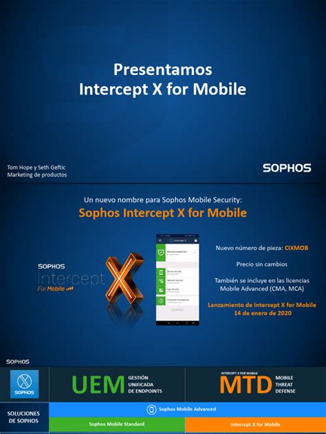 Presentamos Intercept X For Mobile Pdf Android Sistema Operativo