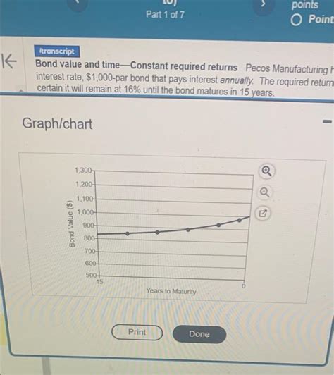 Solved Bond Value And Time Constant Required Returns Pecos