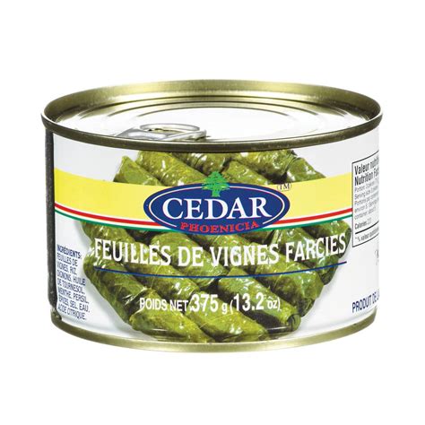Feuilles De Vigne Farcies Cedar Aliments Merci
