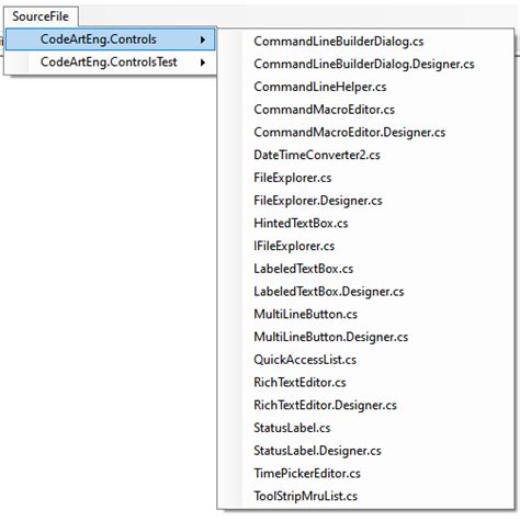 Winforms Quick Access List