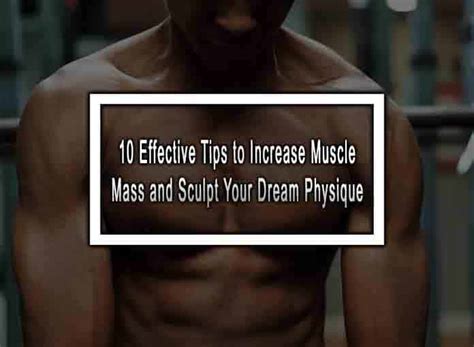 Effective Tips To Increase Muscle Mass