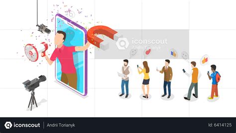 Best Influencer Marketing Illustration Download In Png And Vector Format