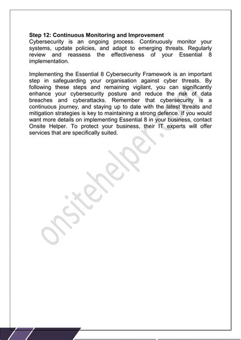 Step By Step Implementation Of The Essential 8 Cybersecurity Framework Pdf