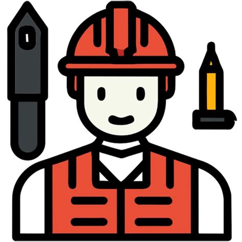 Premium Vector Engineer Icon Colored Outline