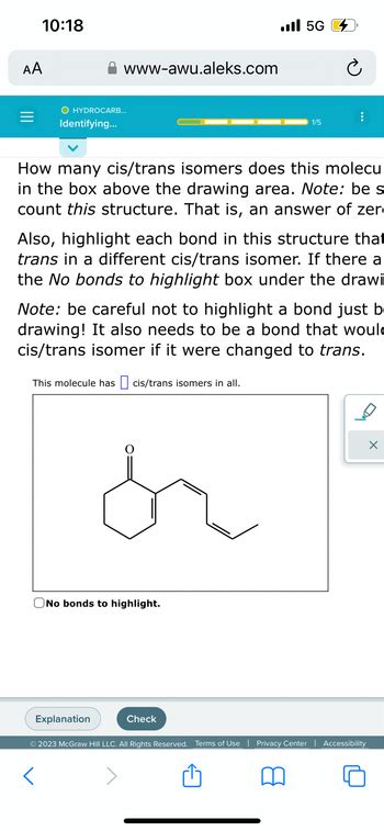 Answered How Many Cis Trans Isomers Does This Molecu In The Box Above