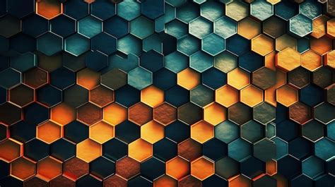 Premium Ai Image Geometric Hexagon Honeycomb Pattern