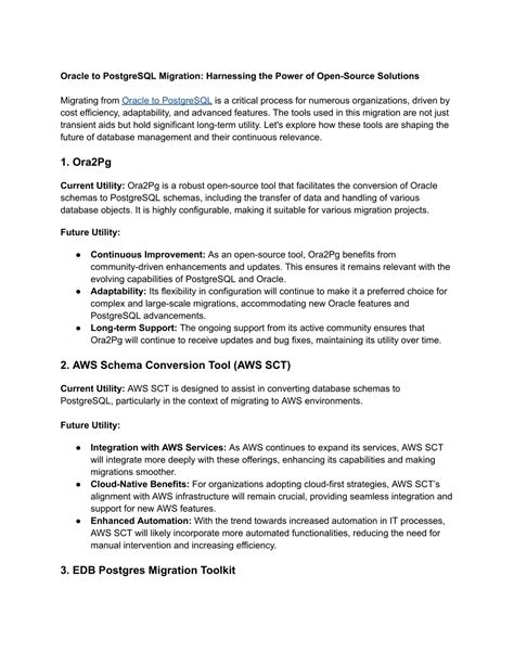Ppt Oracle To Postgresql Migration Harnessing The Power Of Open