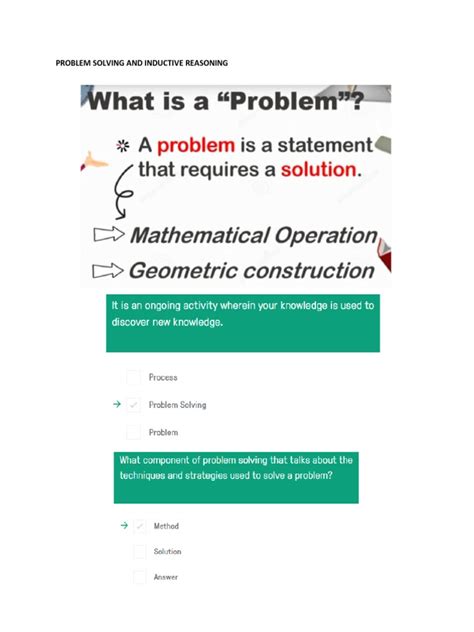 Problem Solving And Inductive Reasoning Pdf