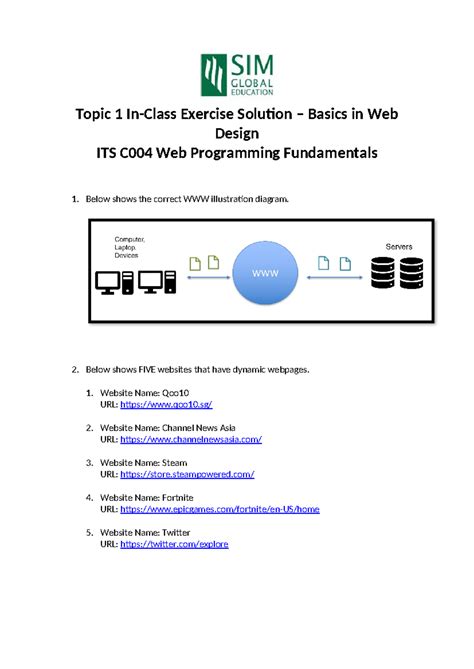 Topic 1 Ces Basics In Web Design Topic 1 In Class Exercise Solution Basics In Web Design