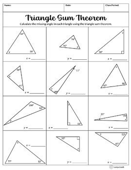 Triangle Sum Theorem By Jump Math TPT
