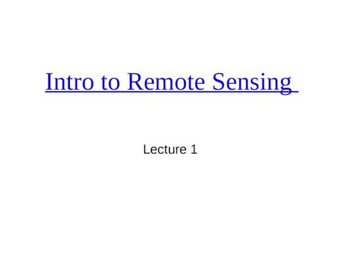 Ppt Intro To Remote Sensing Dokumen Tips