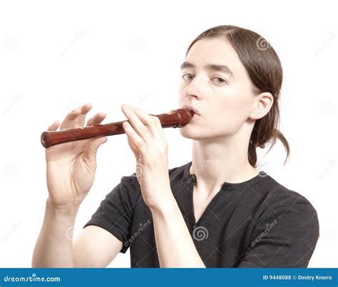 Playing Recorder Stock Photo Image Of Human Elegance 9448088