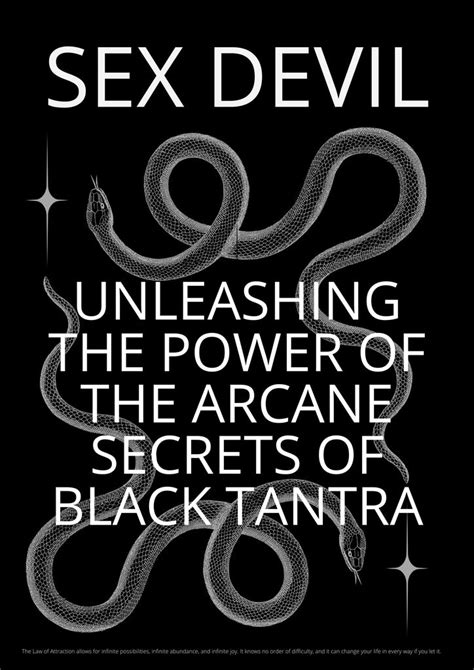 Sex Devil Unleashing The Power Of The Arcane Secrets Of Black Tantra