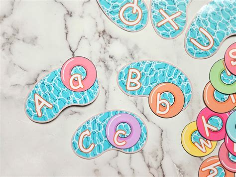 Pool Float Alphabet Match Summer Learning Game Digital Download Etsy
