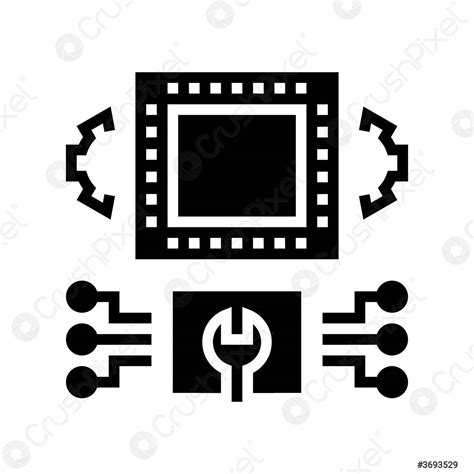 Engineering System Glyph Icon Vector Illustration Stock Vector