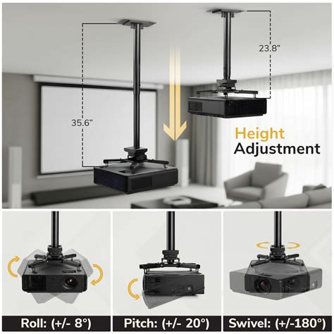 Heavy Duty Universal Ceiling Projector Mount