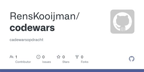 Github Renskooijman Codewars Cadewarsopdracht