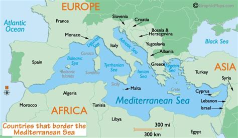 A Modern Map Of Mediterranean Countries Mediterranean Sea Map Of The
