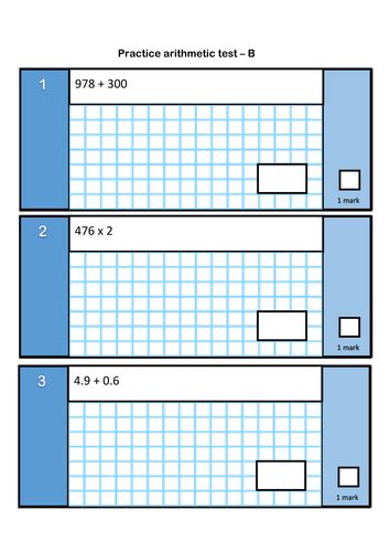 Sats Adapted Arithmetic Test 4 Tests In Total Teaching Resources