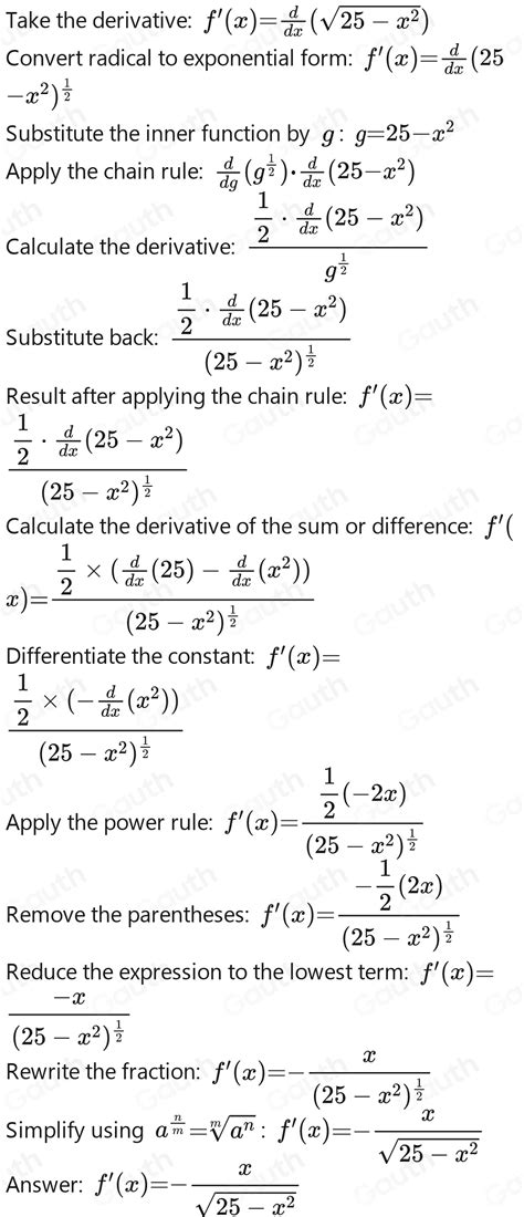 Solved A Function Fis Defined By Fxsqrt25 X2 For 5≤ X≤ 5find F