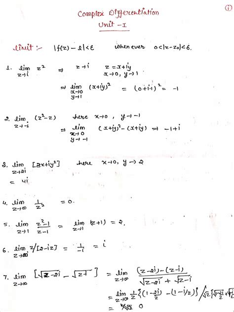 Complex Variable Differentiation Pdf