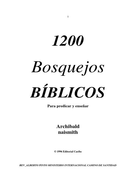 1200 Bosquejos Biblicos Para Predicar Y Enseñar Archibald Naismith