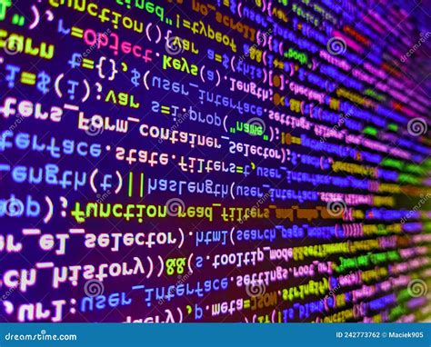 Abstract Modern Virtual Computer Script Programming Code Abstract Screen Of Software Developer