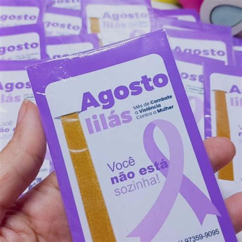 Card Com Mini Lixa Agosto Lilás Elo7 Produtos Especiais