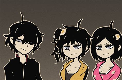 Araragi Koyomi Araragi Karen And Araragi Tsukihi Monogatari And 2 More Drawn By Sleeptopi