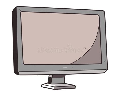 Modern Computer Monitor With Wide Screen Display Stock Vector Illustration Of Simplicity