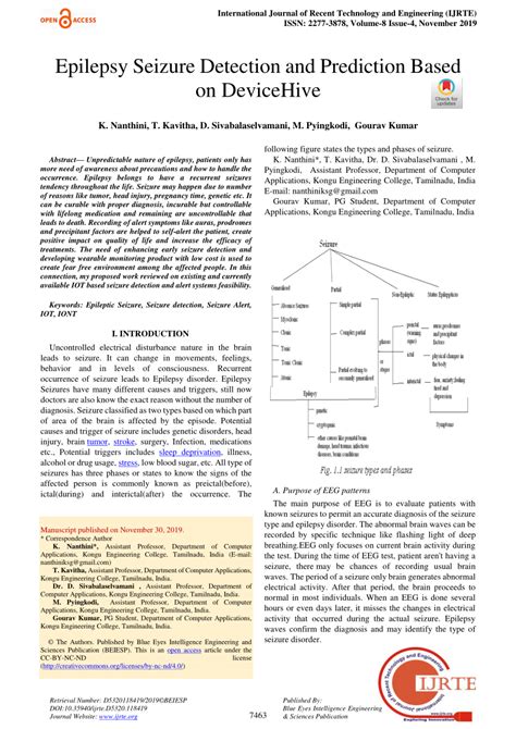 Pdf Epilepsy Seizure Detection And Prediction Based On Devicehive