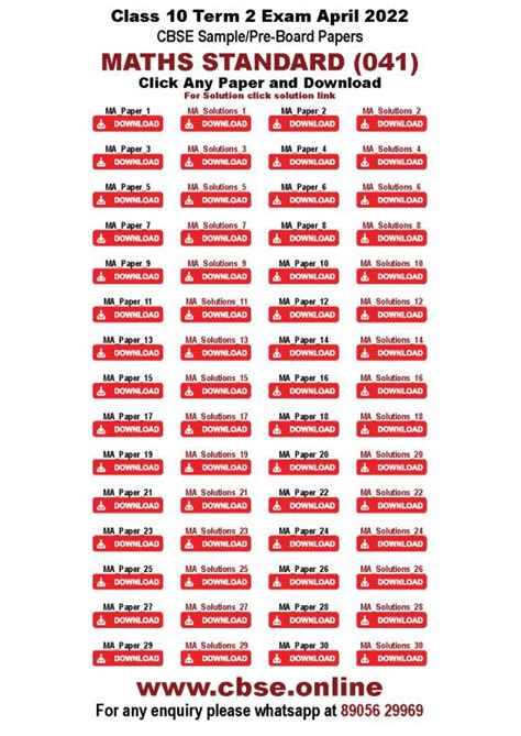 Sample Papers Class X