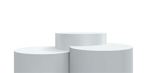 연단 받침대 디스플레이 플랫폼 또는 3d 스테이지 스탠드 벡터 사실적인 데이지 배경 화이트 스튜디오 연단 또는 제품 디스플레이 받침대 및 전시 플랫폼 기둥 기둥 건축적