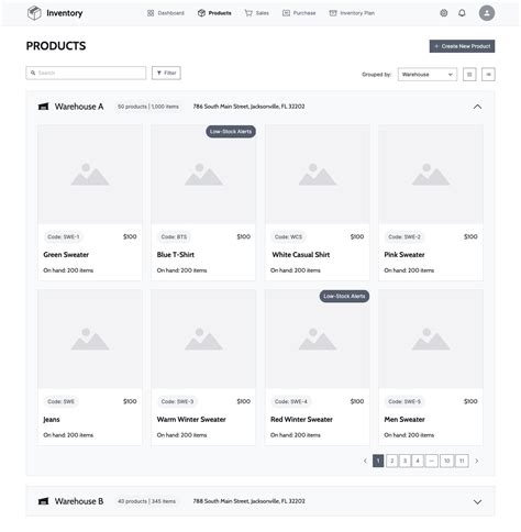 Inventory Management Wireframe Visily