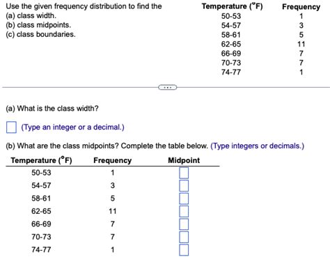 Solved Use The Given Frequency Distribution To Find The A