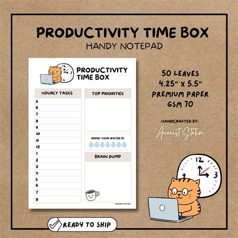 productivity time box notepad planner shopee philippines