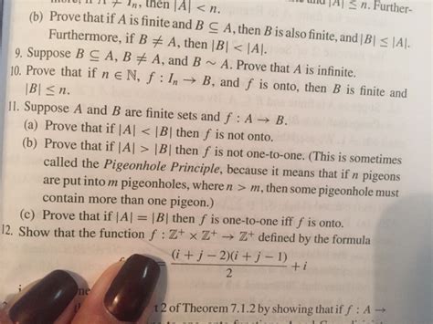 Solved Suppose A And B Are Finite Sets F A Right Arrow B