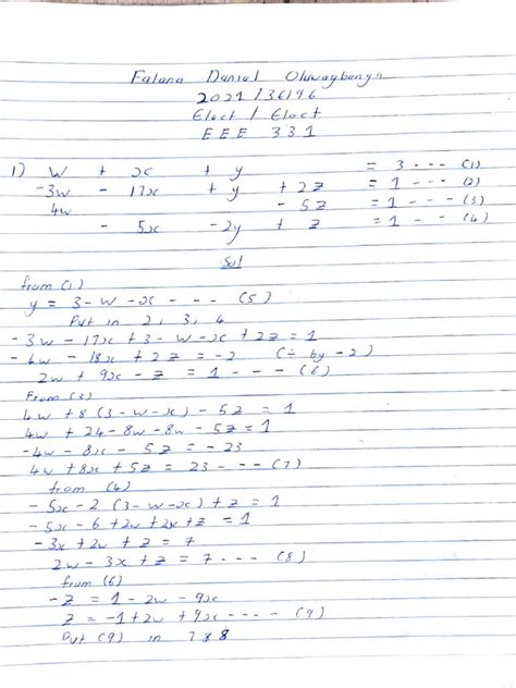 Gaussian Elimination Assignment Pdf