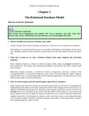 Chapter 3 Review Questions Pdf Chapter 3 The Relational Database Model Chapter 3 The