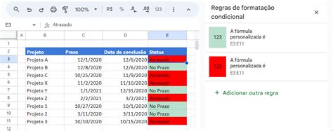 Fórmula Se Definir Cor Da Célula Com Formatação Condicional Excel E